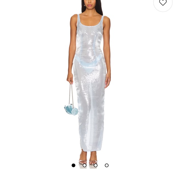 Miscreants | Dresses | Miscreants Kaia Dress Shimmering Silver Sequin ...